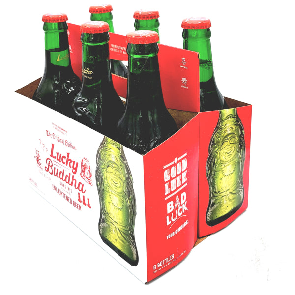 LUCKY BUDDHA BEER 6PK – Sandy Lane Liquor